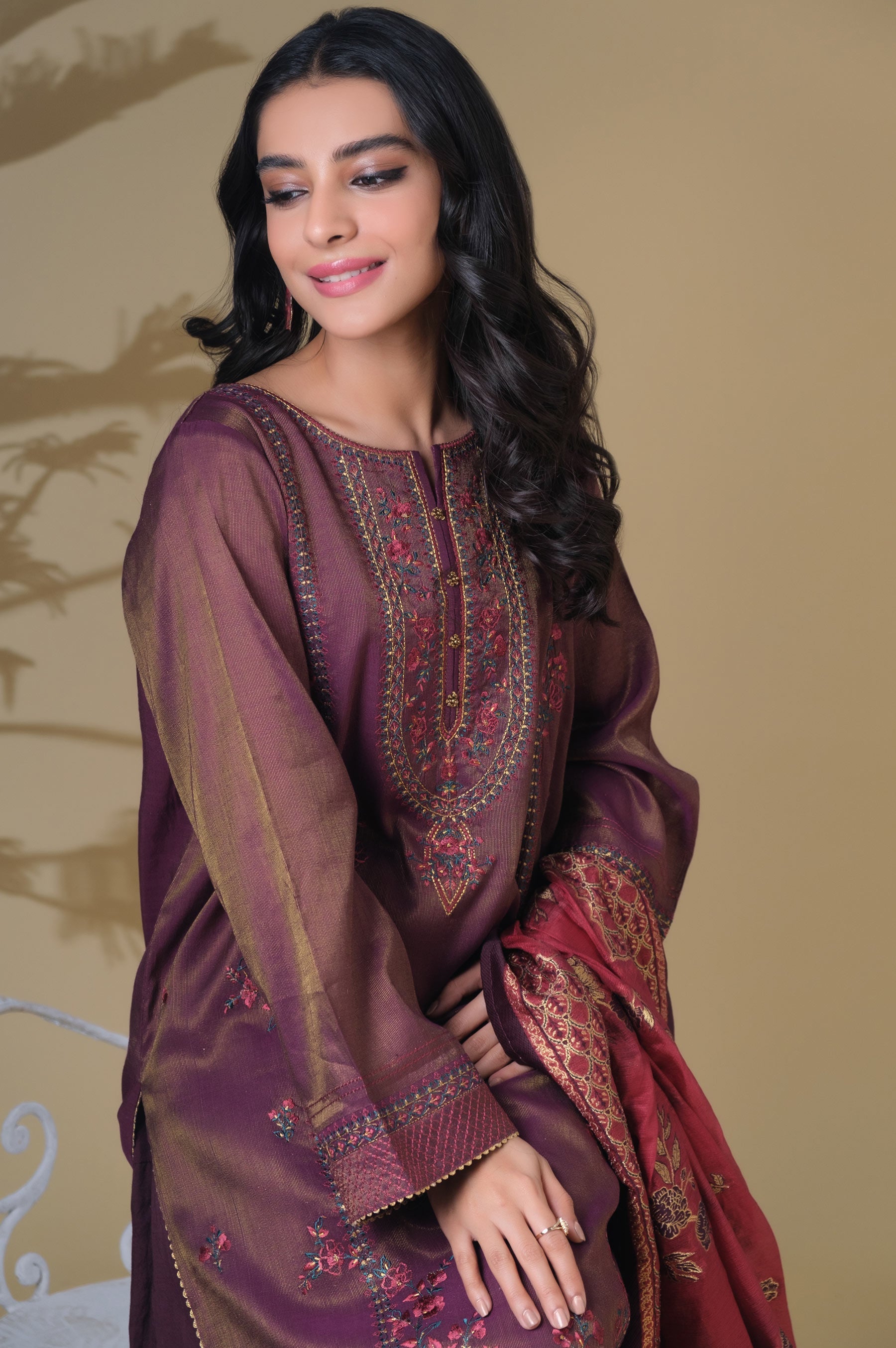 3 Piece Unstitched Embroidered Mysuri Suit – zeenuae